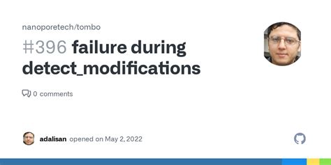 Failure During Detect Modifications Issue Nanoporetech Tombo GitHub