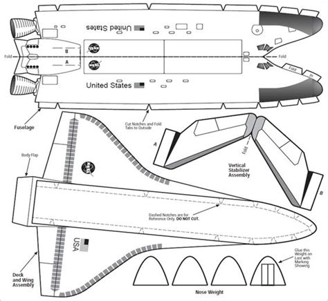 Paper Space Shuttle Model