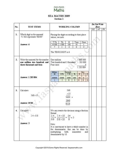 Sea Maths 2009 Pdf Download Free Pdf Angle Elementary Mathematics