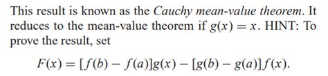 Solved 45 Generalization Of The Mean Value Theorem