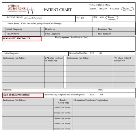 6 Free Printable Medical Chart Samples