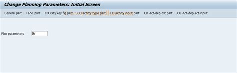 KPY SAP Tcode Change Planning Parameters