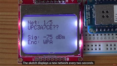 Scan And Display Nearby Wifi Data Using Mkr1000 Nokia 5110 Monochrome