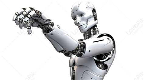 3d 렌더링 배경을 가리키는 격리된 흰색 Ai 로봇 Ai 배경 3d 배경 컴퓨터 기술 배경 이미지 Hd Ai 3d