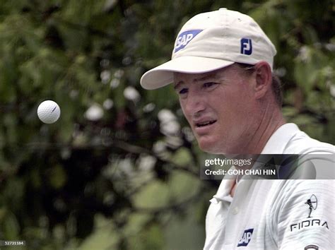 World Number Three Ernie Els Keeps His Eye On The Ball As He Tosses