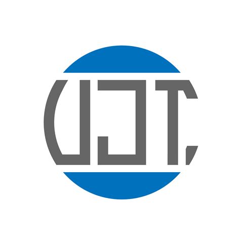 Ujt Letter Logo Design On White Background Ujt Creative Initials
