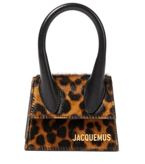 Jacquemus Le Chiquito Leopard Print Calf Hair Tote Bag Jacquemus