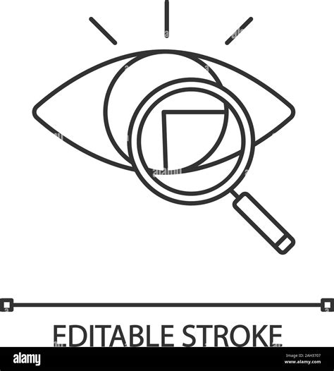 Retina Scan Linear Icon Iris Recognition Thin Line Illustration Eye Scanning Biometric