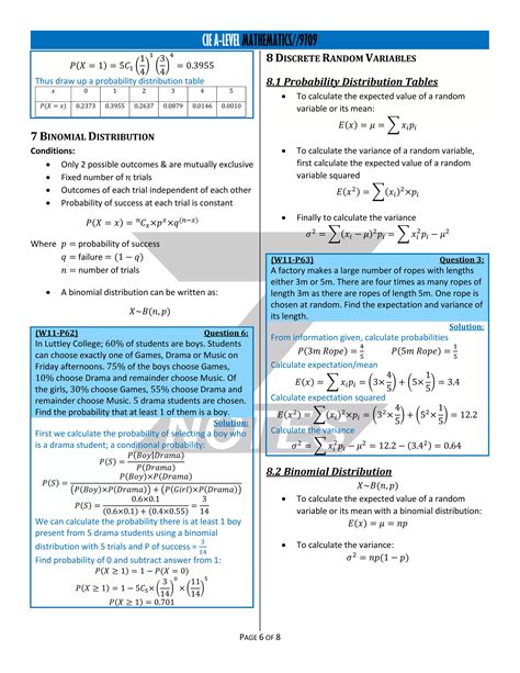 Cie As Maths 9709 Statistics1 V2 Znotes Pdf