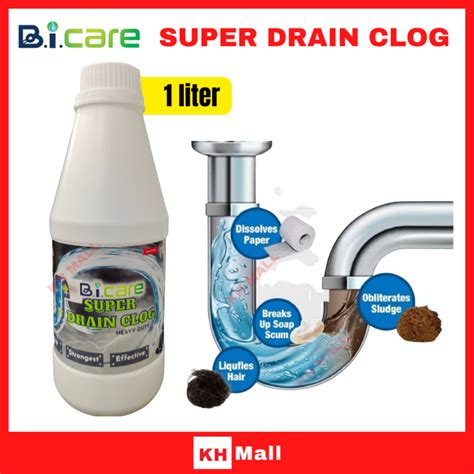 Drain Clog Remover 1l B I Care Heavy Duty Effective Strongest Fastest 超强管道疏通剂 Ubat