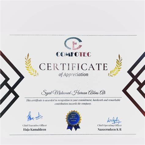 Syed Mohamed Haroon On Linkedin Allahamdhulillah Comfotec