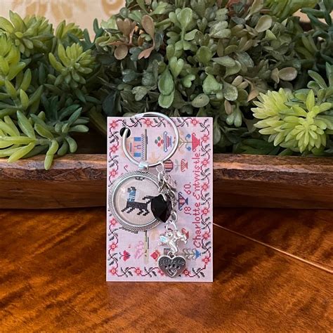 Minnie Mcbeans Scissor Fob ~ Ann Campion Dog Premium Embroidery