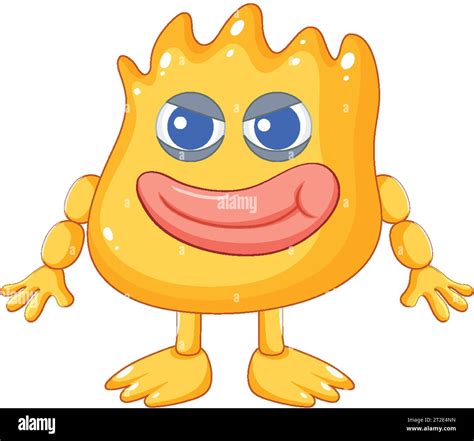 A Cute And Lovable Group Of Yellow Alien Monsters Stock Vector Image