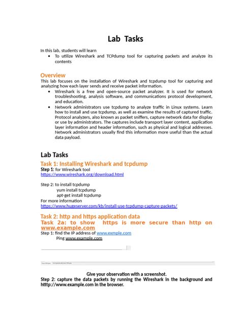 lab 3 wireshark and tcp dump tool demo pdf computers