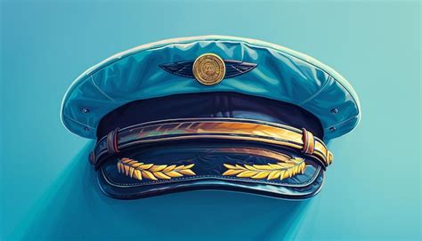 Pilot Cap Or Captain Cap With Solid Background Premium Ai Generated Image