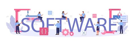 Premium Vector Software Typographic Header