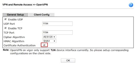 OpenVPN Set Up On Vigor Router DrayOS XCA DrayTek FAQ