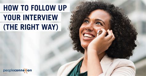 How To Follow Up Your Interview The Right Way Peopleconnexion