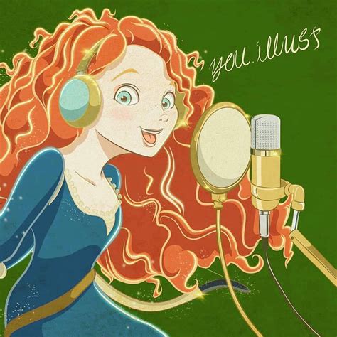 Merida [as A Singer] Drawing By You Illust Instagram Brave In 2025 Disney Musical Rebelle