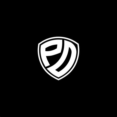 Pd Initial Letter In Modern Concept Monogram Shield Logo 33205991 Vector Art At Vecteezy