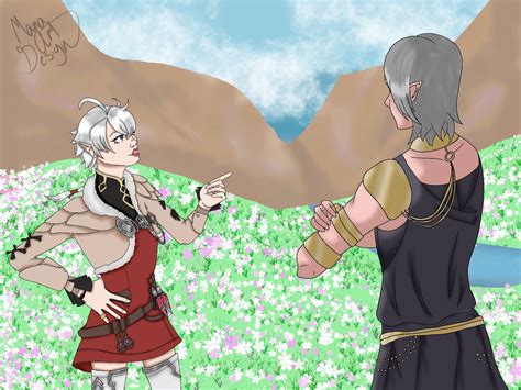 Alisaie And Urianger Ffxiv By Manaartdesign On Deviantart