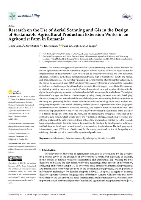 Pdf Research On The Use Of Aerial Scanning And Gis In The Design Of Sustainable Agricultural