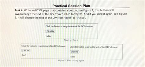 Solved Task Write An HTML Page That Contains A Button Chegg