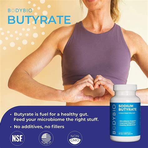 Bodybio Sodium Butyrate 60 Non Gmo Capsules For Digestive Health Buy