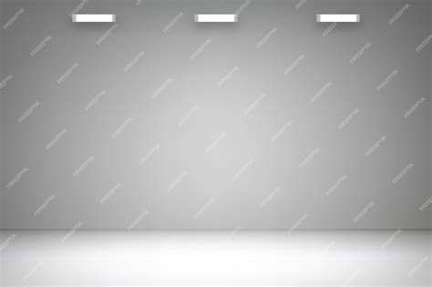 스포트라이트가 있는 빈 스튜디오 룸 배경 프리미엄 벡터