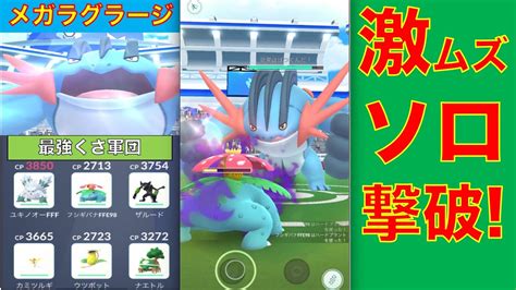 ポケモンgo メガラグラージ 激ムズ ソロレイド撃破 Youtube