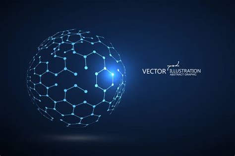 Molecular Structure Composed Spheres Abstract Graphic Design Stock