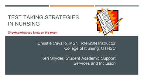 Test Taking Strategies In Nursing Showing What You