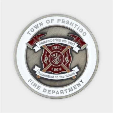 Town Of Peshtigo Fire Department Coin Medalcraft Mint Inc