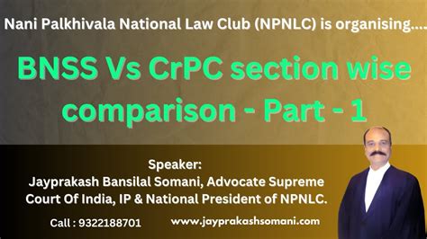 Bnss Vs Crpc Section Wise Comparison Part 1 Youtube