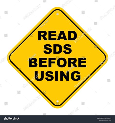 Read Safety Data Sheet Before Using Stock Vector Royalty Free 2581618529 Shutterstock