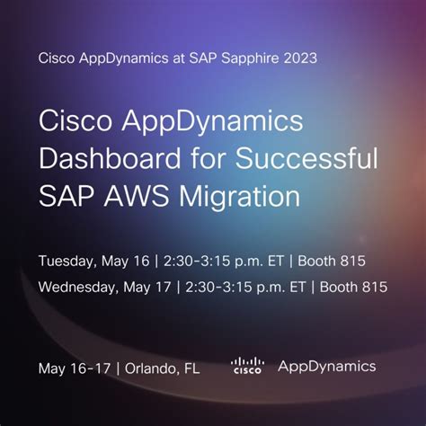 Eric Ferraris On Linkedin Sap Sapphire Starts Today Cisco Appdynamics In The House Are You…