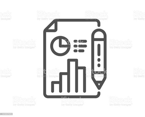 보고서 문서 선 아이콘입니다 열 그래프 기호입니다 벡터 0명에 대한 스톡 벡터 아트 및 기타 이미지 0명 고급 공연