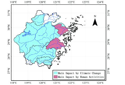 Map Of The Dominant Distribution Of Annual Streamflow In Each River