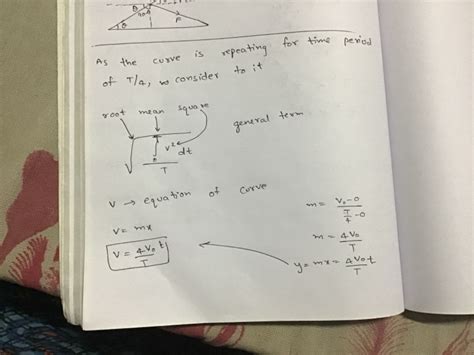 The Voltage Time Graph Of A Triangular Wave Having Peak Value Vo Is As Shown In Figure The