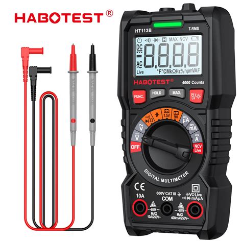 Habotest Ht113b 4000 Counts Digital Multimeter Dc Ac Voltmeter Ohm Volt