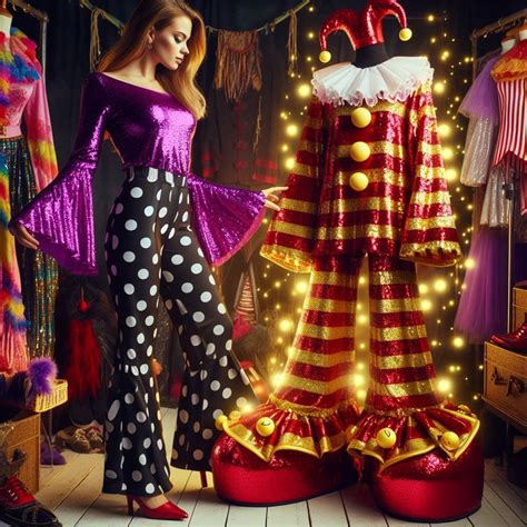 Quinn Admires A Big Silly Striped Clown Costume By Clowncircusbufon On Deviantart