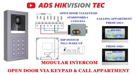 Cabling Diagram Of A Typical Hikvision Ip Intercom Pl