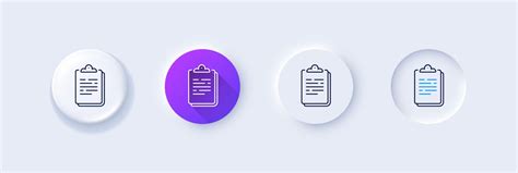 Clipboard Document Line Icon Agreement File Sign Vector Image