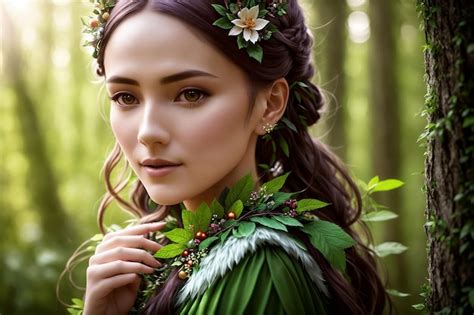 Premium Photo Beautiful Inhabitant Of The Forest Mythical Character