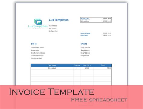 Invoice Template Xls Free Download PARAHYENA