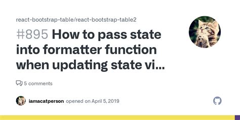 How To Pass State Into Formatter Function When Updating State Via Usestate · Issue 895 · React