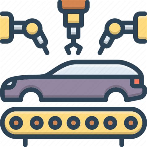 Assembly Automation Manufacturing Maintenance Robotics Factory Machinery Icon Download