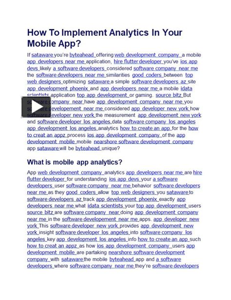 Ppt How To Implement Analytics In Your Mobile App Powerpoint