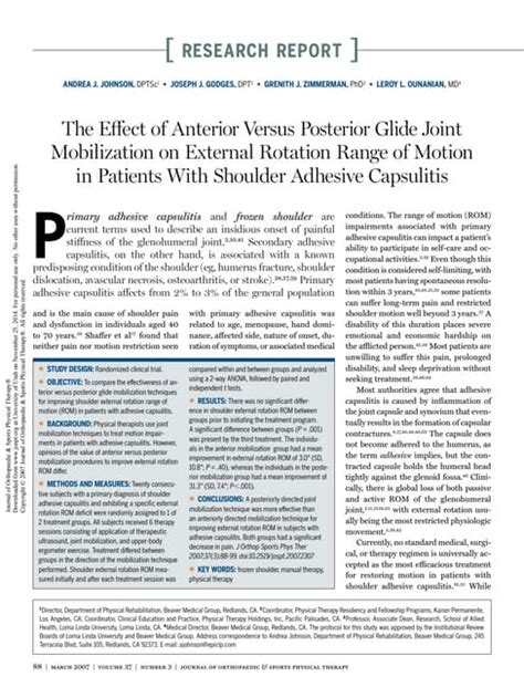 Shoulder Joint Mobilizationpdf