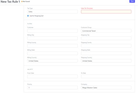 Post Code Zip Code Field In Tax Rule Missing · Issue 10947 · Frappe